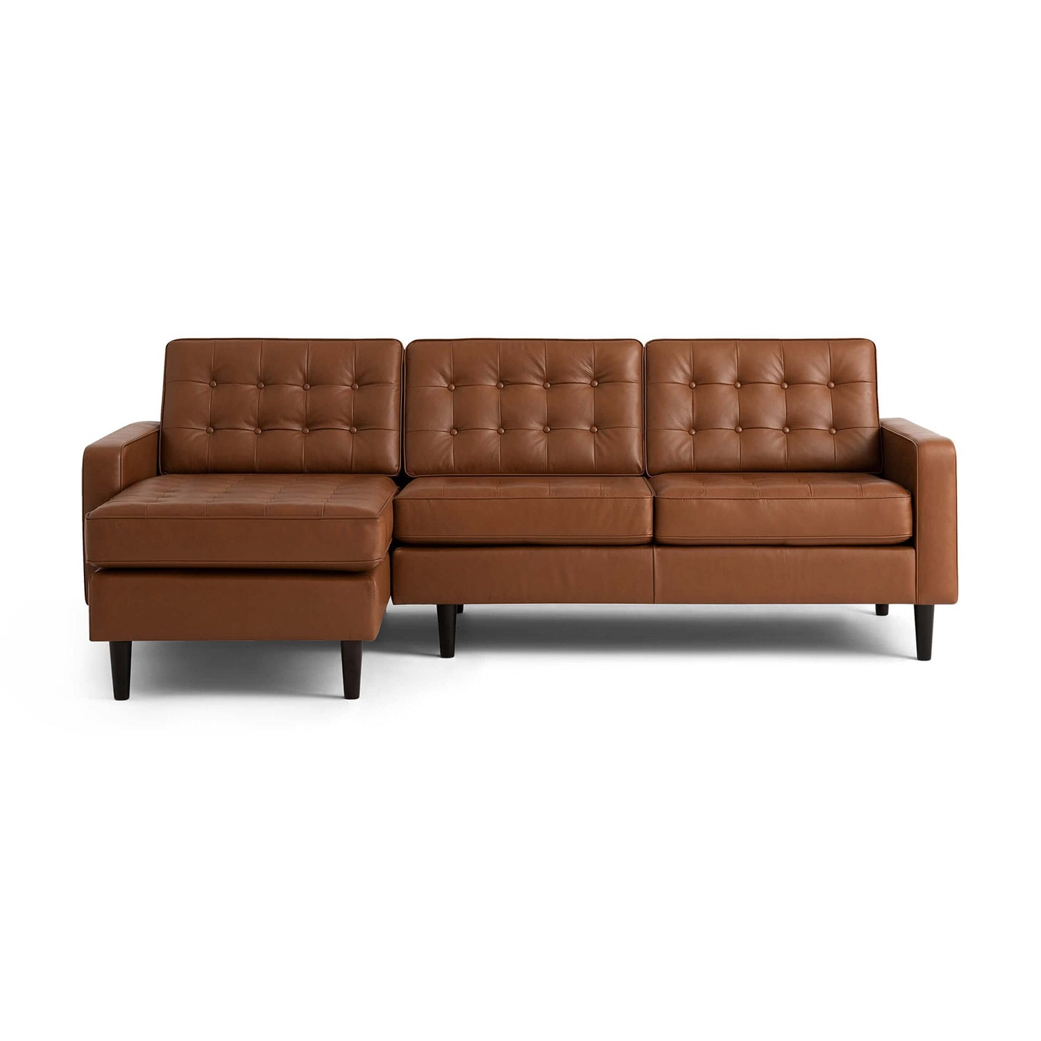 Reverie 2 Piece Sectional Sofa with Grand Chaise Leather Hausful