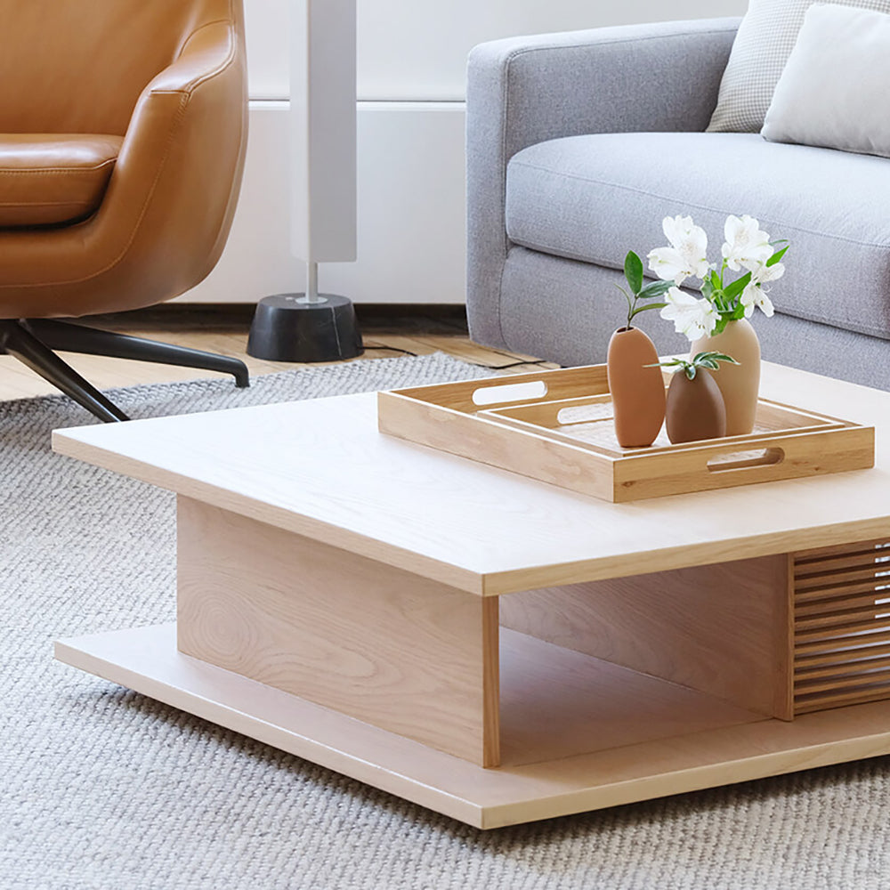 Plank Square Coffee Table Hausful